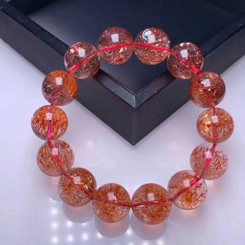 Natural colour Golden Strawberry Crystal Bracelet 15mm – Sun Beads LLC